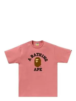 A BATHING APE College Tee Shirt - Pink