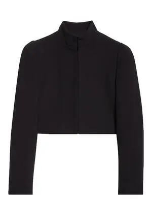 Alaïa Stand Collar Crop Jacket - Noir Alaia