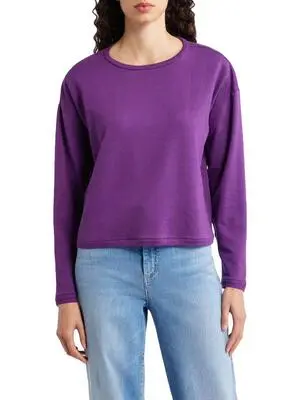 Eileen Fisher Boxy Terry Top - Dahlia