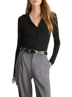 Madewell Camp Long Sleeve Button-up Shirt - Jet Black