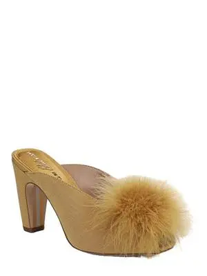 Sam Edelman Witney Feather-Embellished Pumps Deep Mustard
