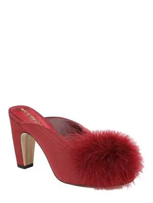 Sam Edelman Witney Feather-embellished Pumps - Deep Scarlet