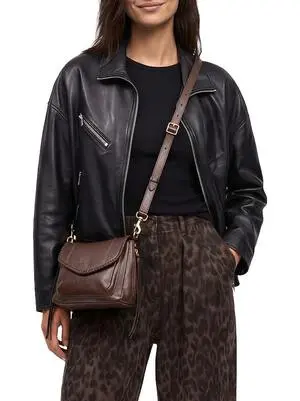 AIMEE All For Love Leather Crossbody Bag Fudge
