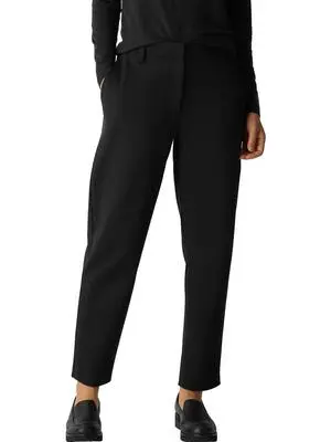 Eileen Fisher Tapered Ankle Pants - Black