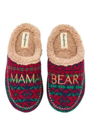 DEARFOAMS Mama Bear Clog Slipper Fairisle