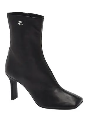 COURREGES Square Toe Bootie - Black