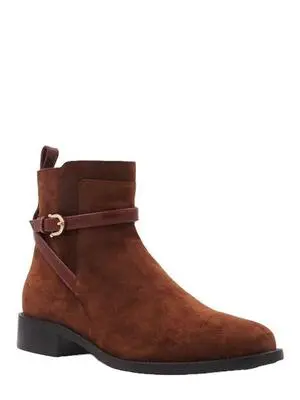 Aquatalia Nettie Weatherproof Ankle Boots - Brandy Suede