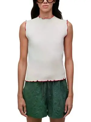 OSKLEN Ruffled-Trim Top