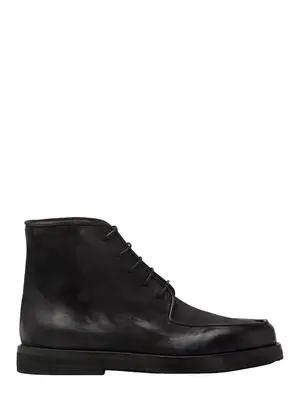 Marsèll Lace-up Leather Desert Boots - Black