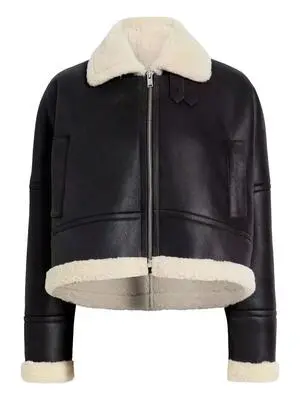 Proenza Schouler Leather Shearling Jacket - Black