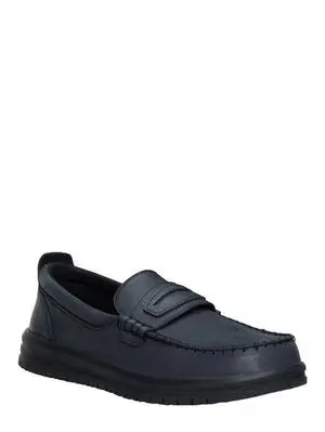 HEY DUDE Wally Nxt Leather Penny Loafer - Black/black