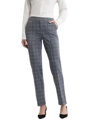 Hue Pintuck Slim Fit Pull-on Pants - Grey