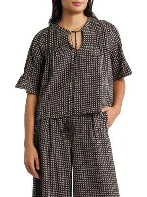 BOBEAU Dot Print Blouse