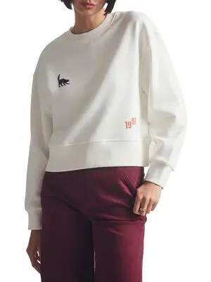 Brooklyn Industries Relaxed Graphic Fleece Sweatshirt - Antique White