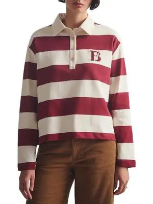 Brooklyn Industries Stripe Rugby Shirt - Biking Red Striped