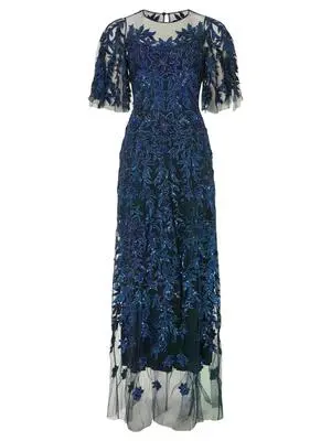 TEMPERLEY LONDON Genevieve Floral Dress - Blue