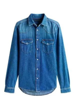 Tommy Hilfiger Denim Flap-pocket Shirt - Blue