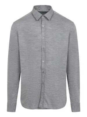 CANALI Long-sleeved Wool Shirt