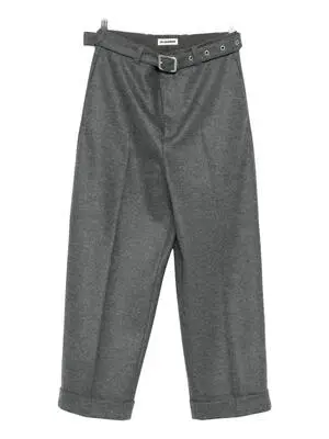 JIL SANDER Belted Trousers Green