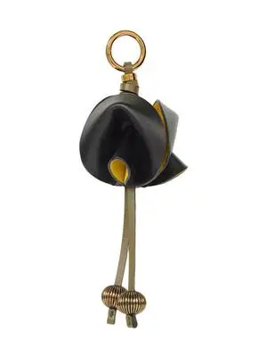 Etro Flower-shaped Leather Charm - Black