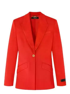 Versace Single-button Virgin Wool Blazer - Red
