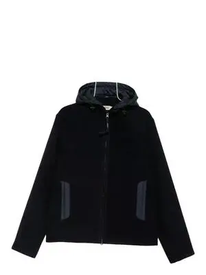 Aspesi Wool Hooded Jacket Blue