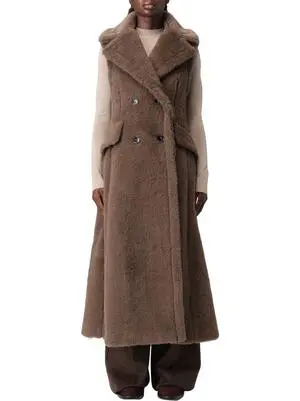 Max Mara Fur Overcoat - Brown