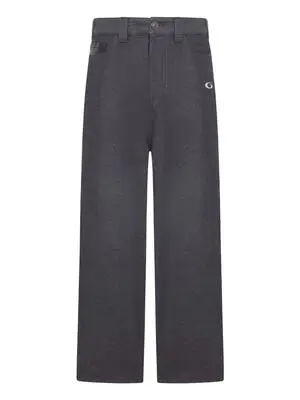 Balenciaga Trompe L'oeil Cotton Denim Trousers - Grey