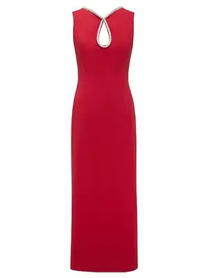 PHASE EIGHT Diamante-embellished Stretch-woven Maxi Dress - Red
