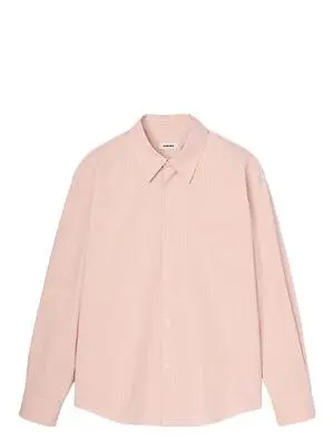 Sandro Striped Relaxed-fit Cotton Shirt - Baby Pink