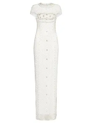Huishan Zhang Isobel Embellished Gown - White