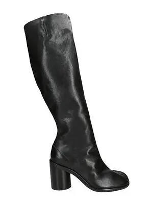 MAISON MARGIELA Tabi Leather Heeled Knee-high Boots - Black