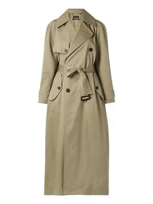 Balenciaga Cocoon Double-breasted Cotton-twill Trench Coat - Neutrals