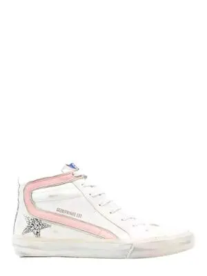 Golden Goose Glitter Star Slide Sneakers - White