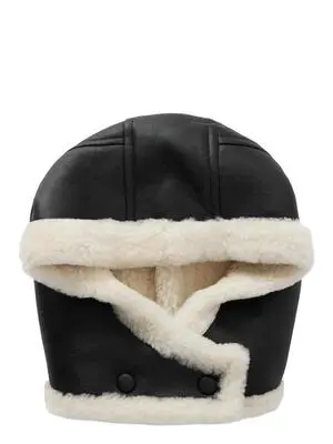 YVES SALOMON Shearling Hood - Black