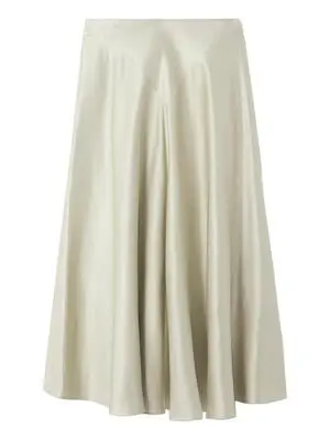 Altuzarra Ames Pleated Satin Maxi Skirt - Off-white