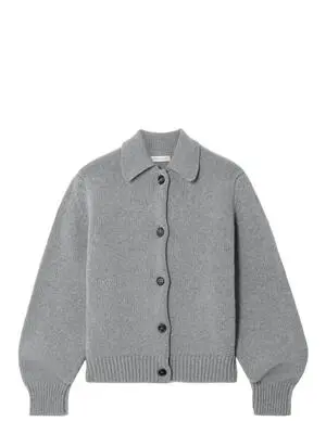 Daughter Winny Merino Wool And Cashmere-blend Cardigan - Gray