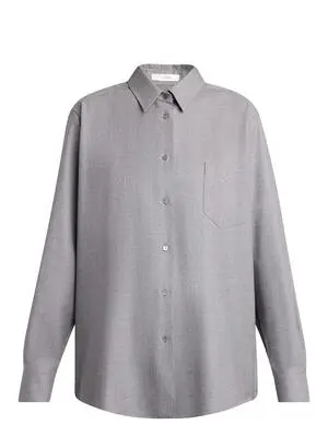 THE ROW THE ROW Pino Wool-Blend Shirt Gray