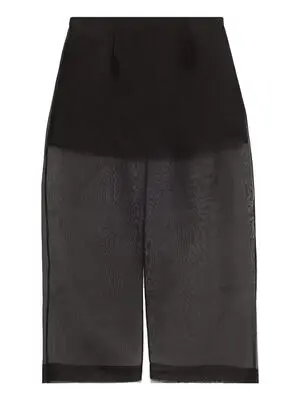 FRAME Silk Organza Midi Skirt - Black