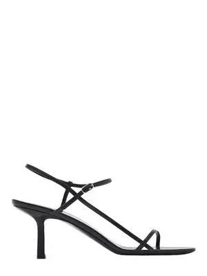 THE ROW Bare Leather Sandals - Black