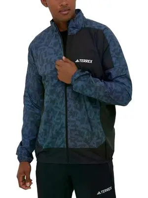 Adidas Patterned Zip-up Track Jacket - Blue