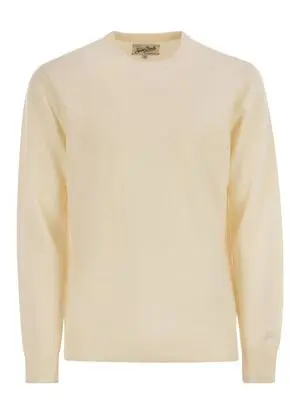 MC2 SAINT BARTH Regent Lambswool Crew Neck Jumper - Beige