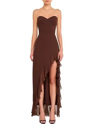 Amanda Uprichard Eden Gown - Cocoa