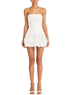 Amanda Uprichard Rendezvous Strapless Mini Dress - White