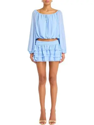 Amanda Uprichard Dallas Mini Skort - Baby Blue