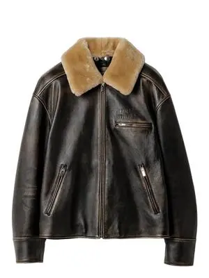Miu Miu Nappa Leather Jacket - Black
