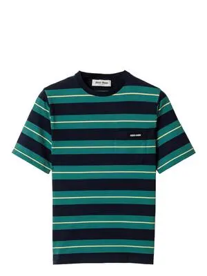 Miu Miu Jersey T-shirt - Billiard Green/blue