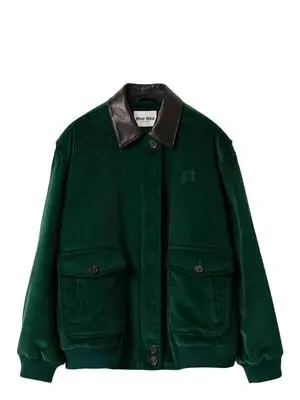 Miu Miu Padded Corduroy Blouson - Billiard Green