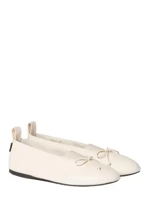 Miu Miu Lan Nappa Leather Ballerinas - Ivory