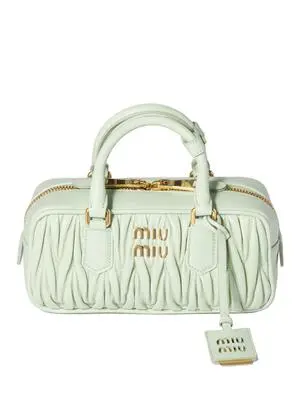 Miu Miu Arcadie Matelassé Nappa Leather Bag - Aqua